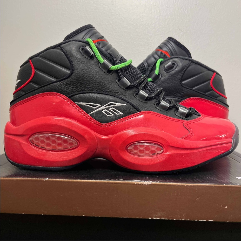 Reebok Question Mid Street Sleigh Iverson Red Black - Gem
